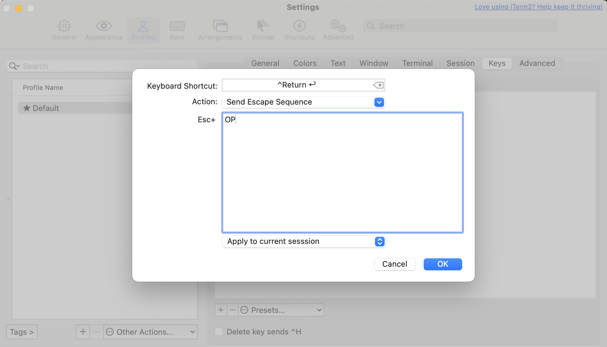 Map Ctrlshift Enter In Vim Iterm2 Amins Blog 2614